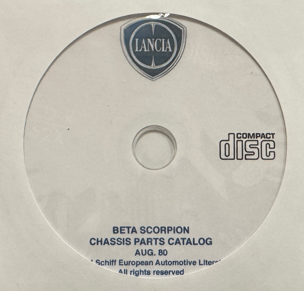 1976-1977 Lancia Beta Scorpion US Models Chassis Parts Catalog – Schiff ...